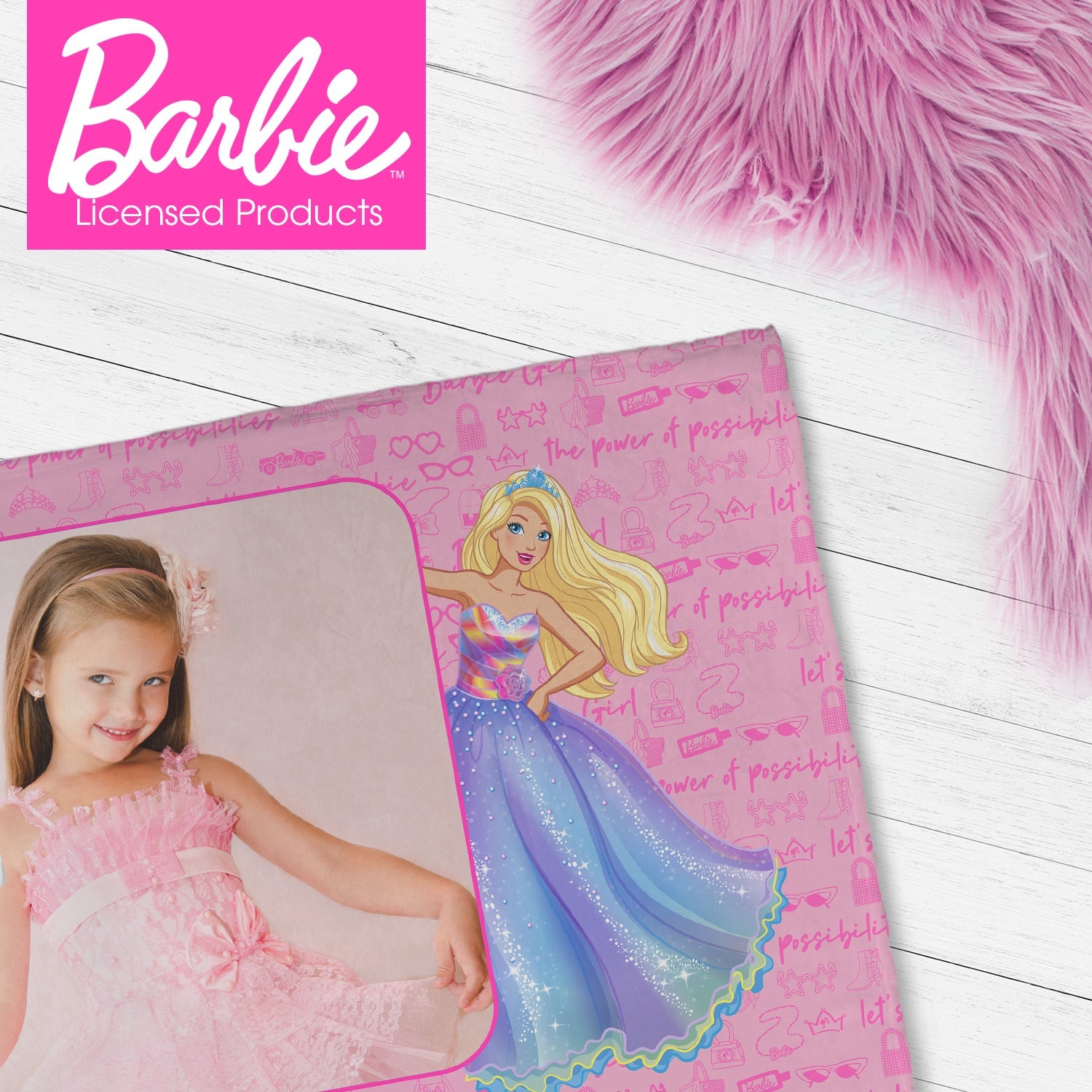 Personalized Photo Barbie Blanket, Ultra-Plush Fleece Barbie Blanket ...